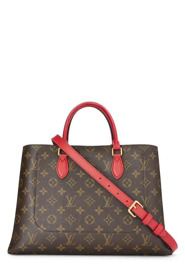 LOUIS VUITTON Monogram Canvas Flower Tote - Red