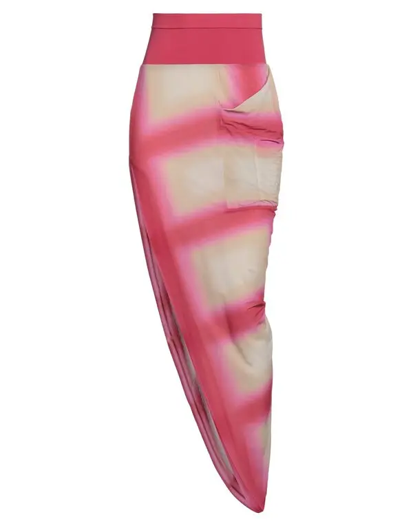 Rick Owens Maxi Asymmetric Skirt - Red