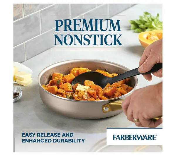FARBERWARE Radiant Nonstick Saute Pan With Lid, 2.75 Quart