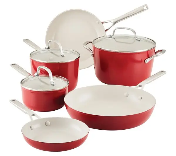 KITCHENAID Hard Anodized Ceramic Pots And Pans Et, 9pc - One-color