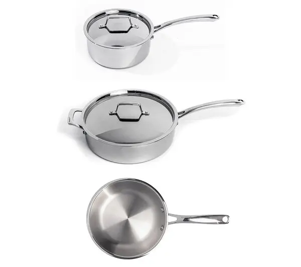 BERGHOFF Professional 5-pc Tri-ply 18/10 Ss Sta Rter Cook Set - One-color