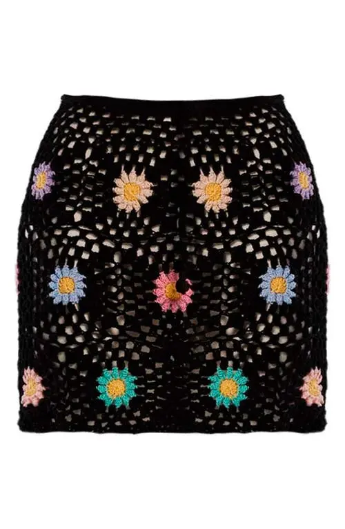 CAPITTANA Vivi Granny Square Crochet Cover-up Miniskirt