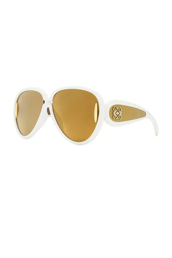 Loewe Sunglasses In Ivory & Brown Mirror - 50% Off  display picture 1