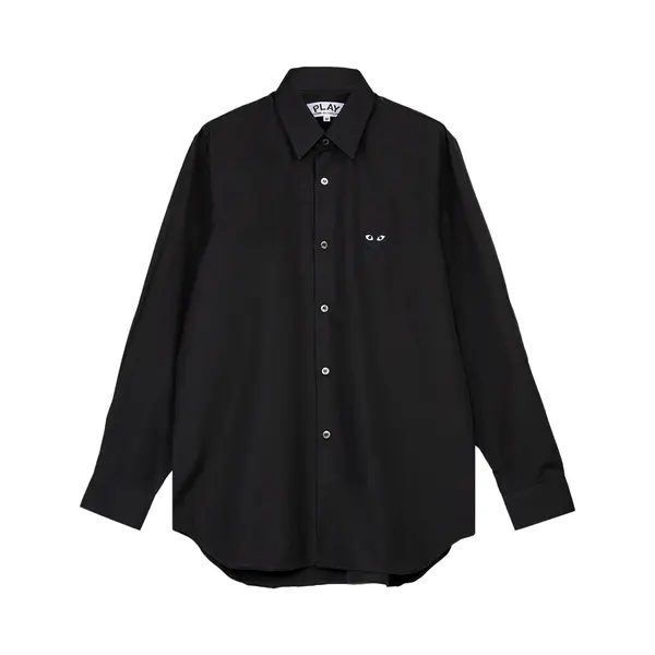 Play Comme Des Garcon Small Heart Long-sleeve Shirt - Black