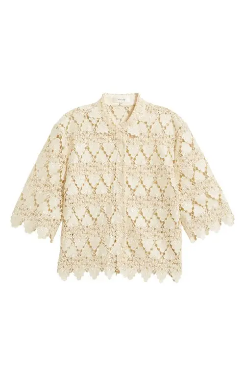 FRAME Lace Button-up Shirt