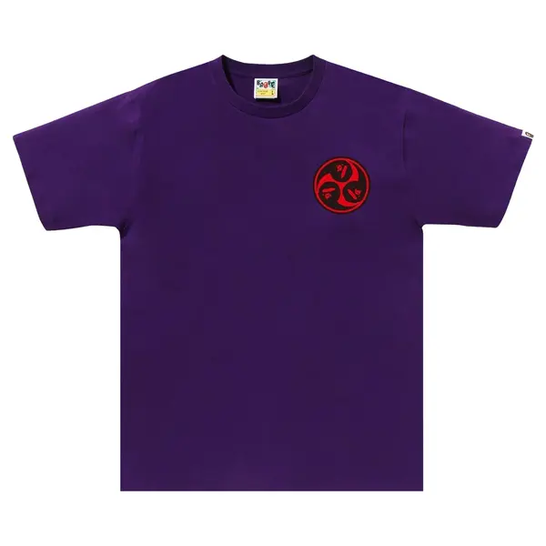 A BATHING APE Japan Culture Mitsudomoe Tee - Purple