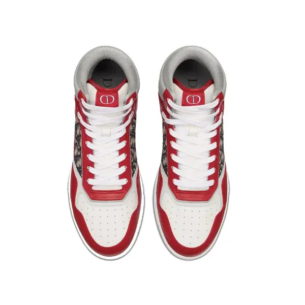 Dior Oblique High-top Sneakers - Red