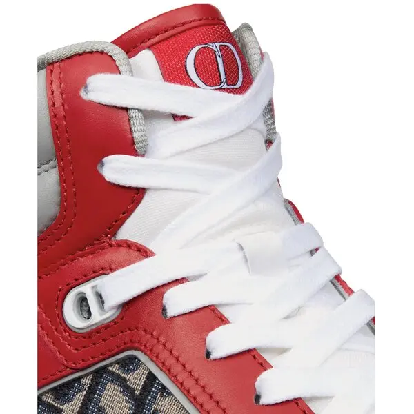 Dior Oblique High-top Sneakers - Red