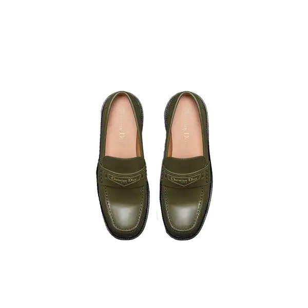 Dior Leather Loafers - Green