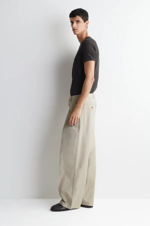 Cos Slim Ribbed Cotton T-shirt - Brown