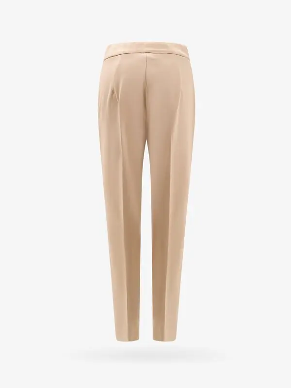 Max Mara Viscose Blend Straight Leg Trouser - Beige