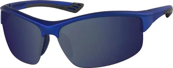 Zenni Sunglasses With Half-rim Frame - Blue