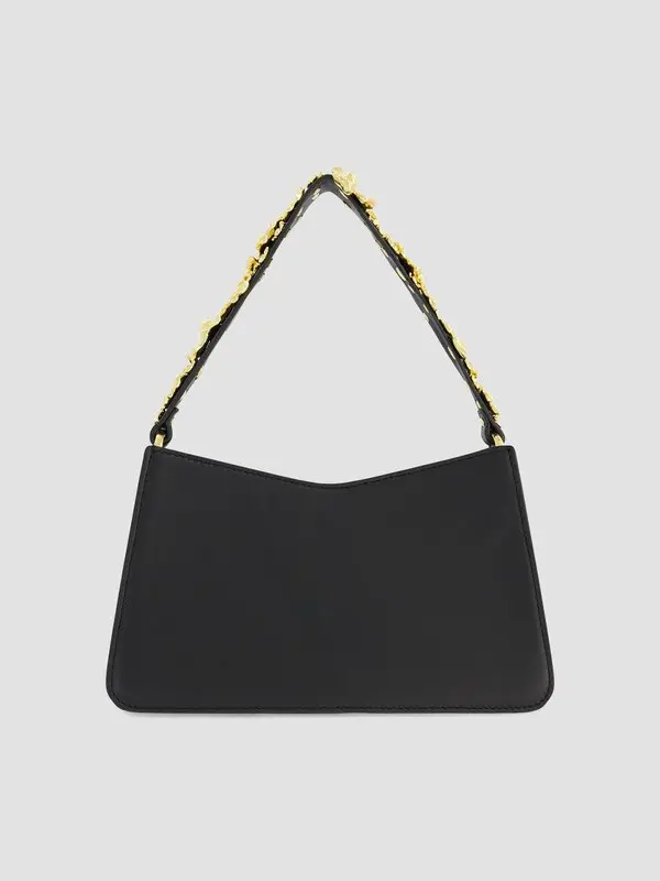Mac Duggal Floral-strap Leather Shoulder Bag