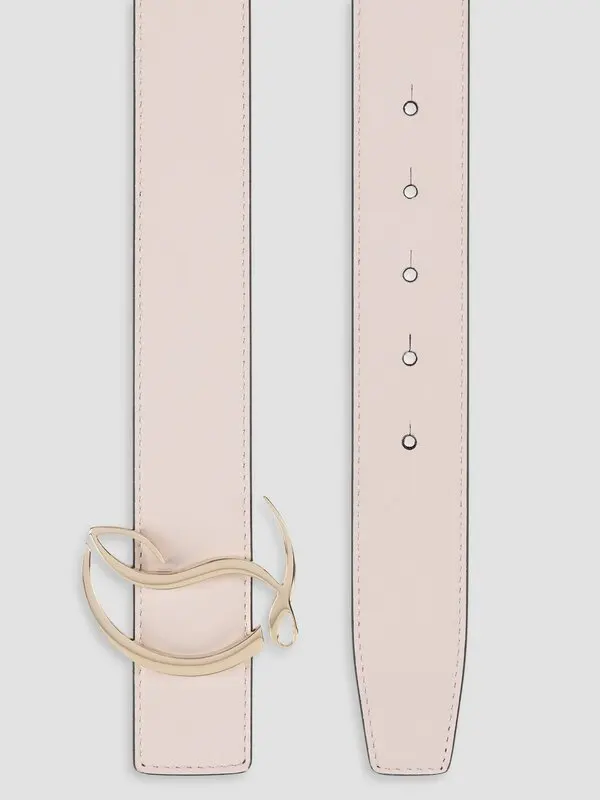 CHRISTIAN LOUBOUTIN Cl Logo Leather Belt - Leche