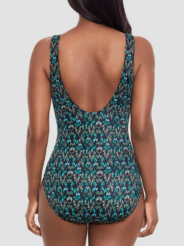 Miraclesuit Bijoux Criss-cross Escape One-piece Swimsuit - Black Multi