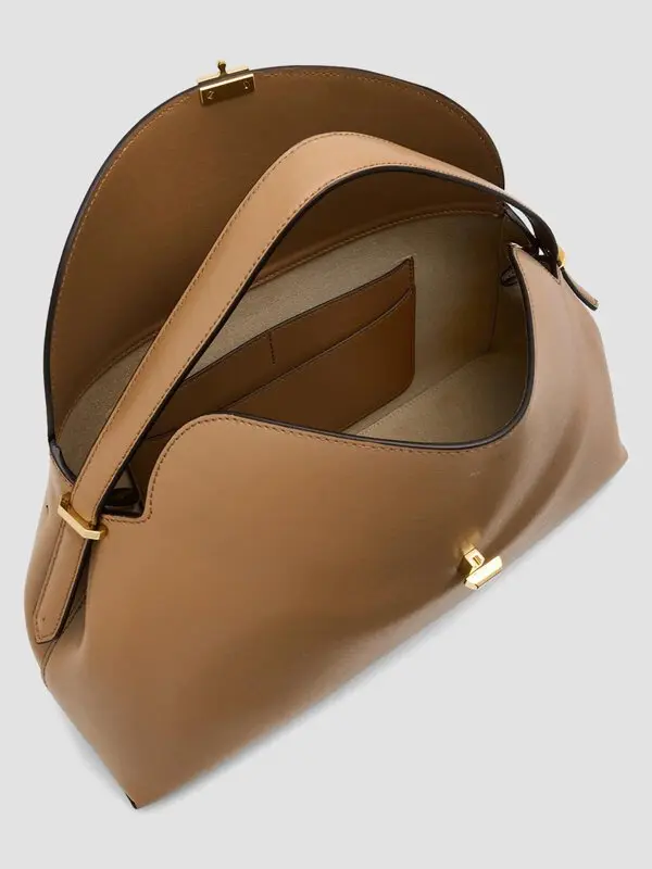 TOTEME T-lock Top Handle Bag - Camel