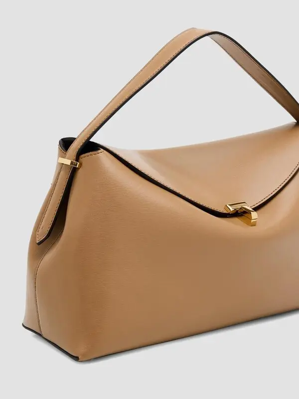 TOTEME T-lock Top Handle Bag - Camel