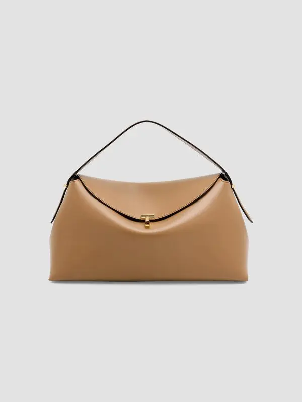 TOTEME T-lock Top Handle Bag - Camel