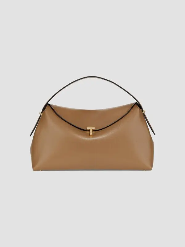 TOTEME T-lock Top Handle Bag - Camel