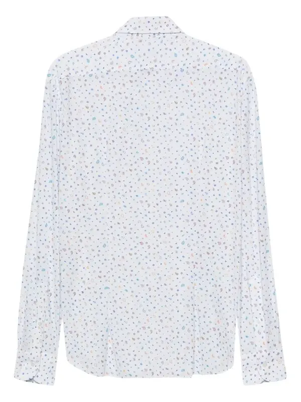 ORIAN Paisley-print Long-sleeve Shirt - White