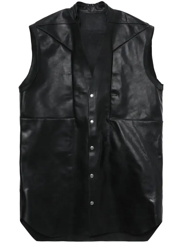 Rick Owens V-neck Leather Vest