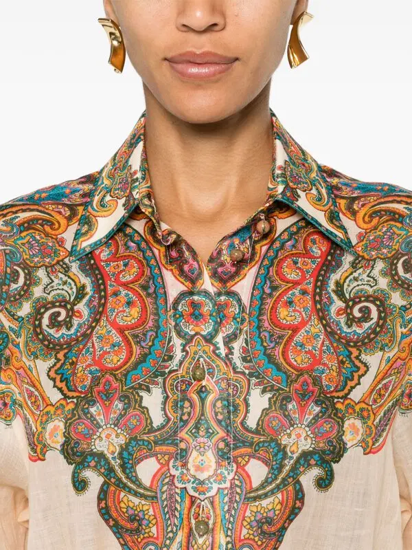 Zimmermann Ottie Paisley-print Shirt