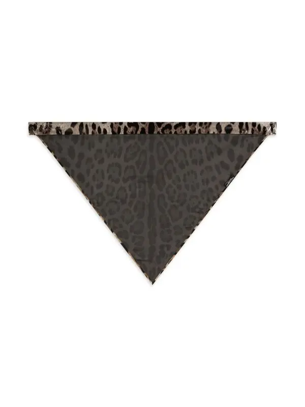 Dolce & Gabbana Leopard-print Triangle Veil