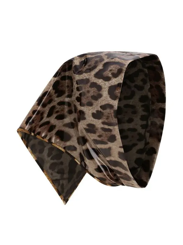 Dolce & Gabbana Leopard-print Triangle Veil