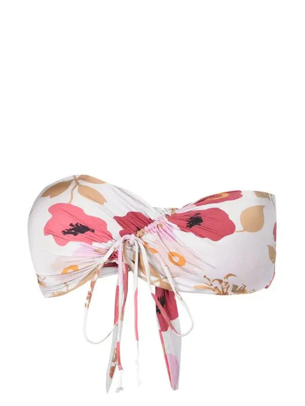 CLUBE BOSSA Cordess Floral-print Bikini Top - Multicolour