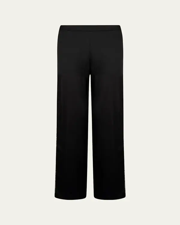 Lise Charmel Adorable En Sexy Lace-trim Satin Pajama Pants - No/noir
