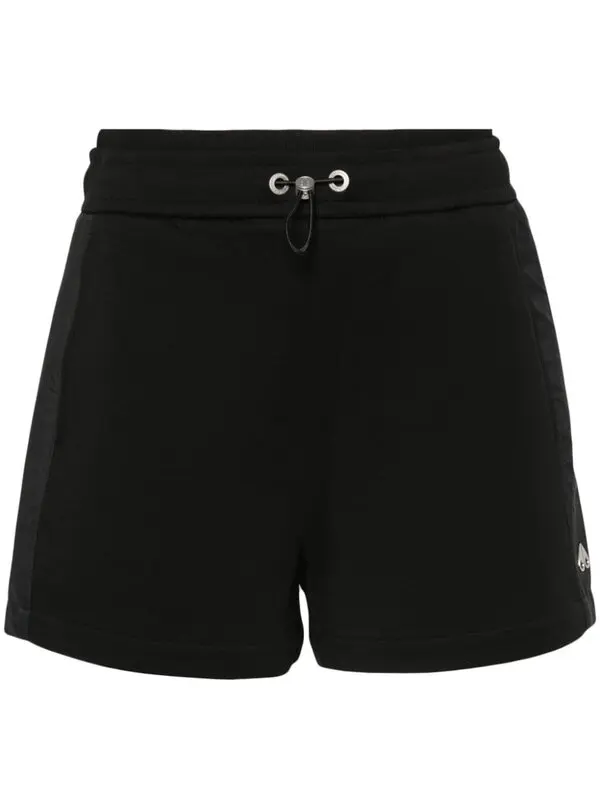 Moose Knuckles Mixmedia Logo-plaque Shorts