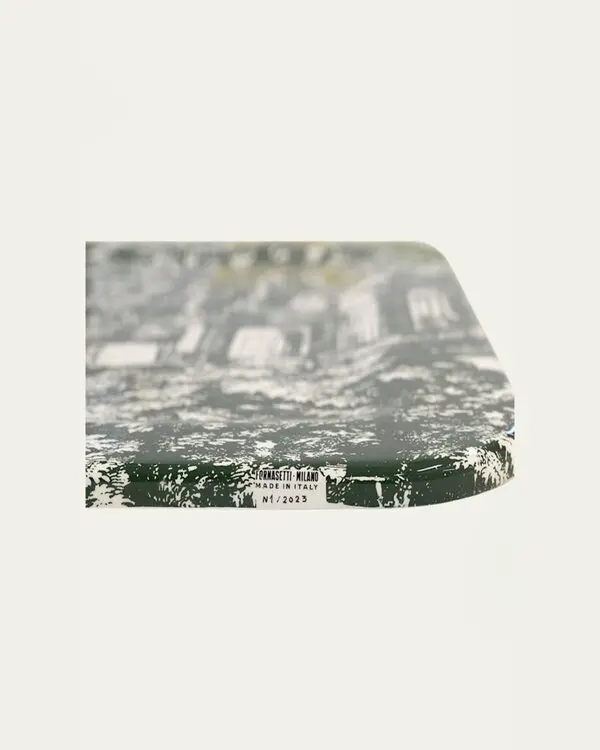 FORNASETTI Tray 48x60cm Giardino Settecentesco Green Ivory