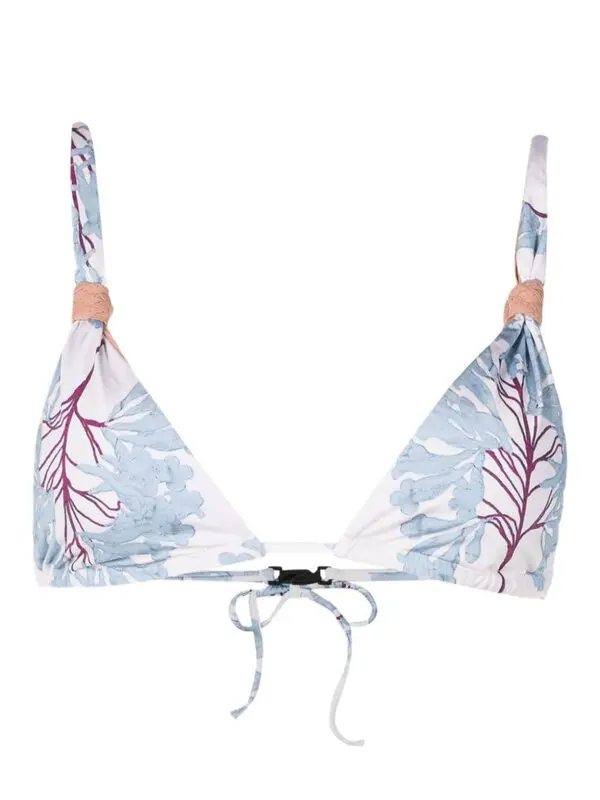 CLUBE BOSSA Wolfe Triangle Bikini Top - Blue