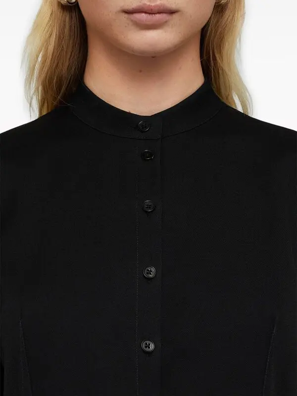 JIL SANDER Wrapover-panel Virgin Wool Shirtdress
