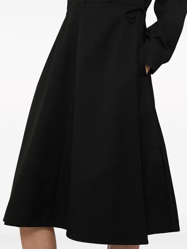 JIL SANDER Wrapover-panel Virgin Wool Shirtdress