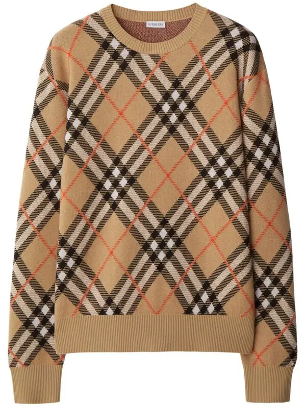 Burberry Intarsia-knit Jumper - Neutrals