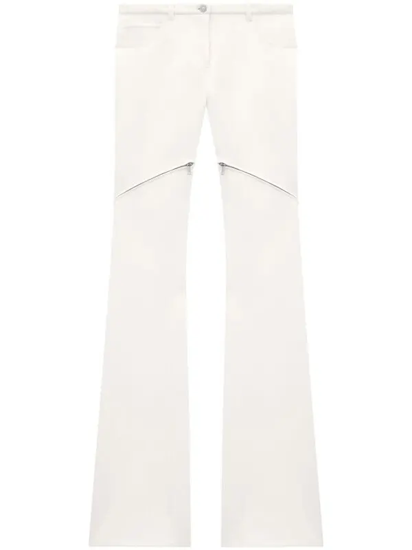 COURREGES Ellipse Zipped Twill Trousers - White