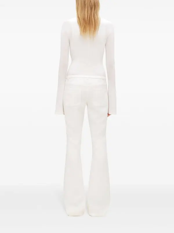 COURREGES Ellipse Zipped Twill Trousers - White