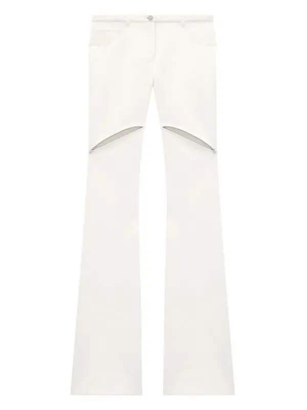 COURREGES Ellipse Zipped Twill Trousers - White