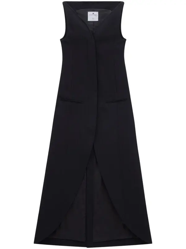 COURREGES Ellipse Crepe Maxi Dress