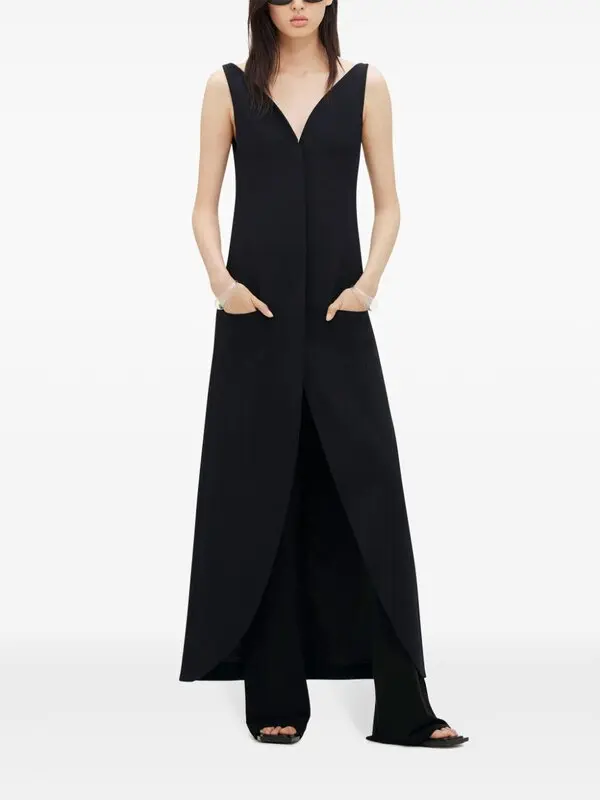 COURREGES Ellipse Crepe Maxi Dress