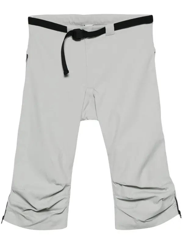 GR10K Belted Canvas Long Shorts - Grey