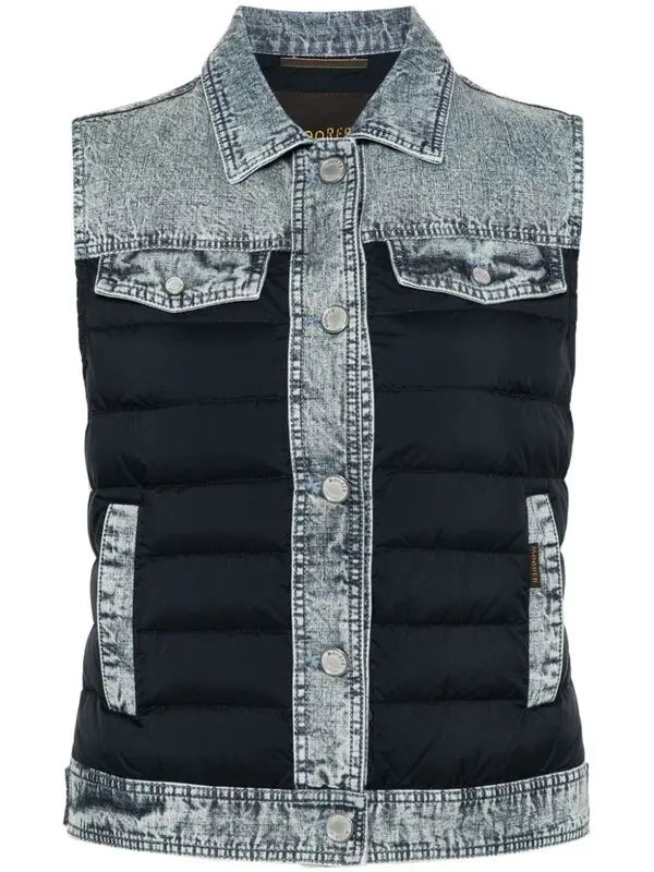 MOORER Pepper Padded Gilet - Blue