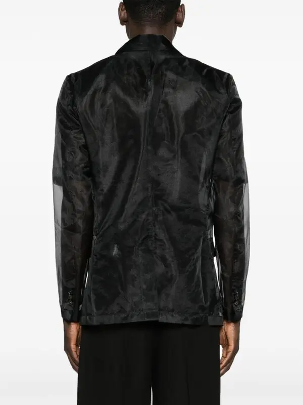 Patrizia Pepe Sheer Double-breasted Blazer
