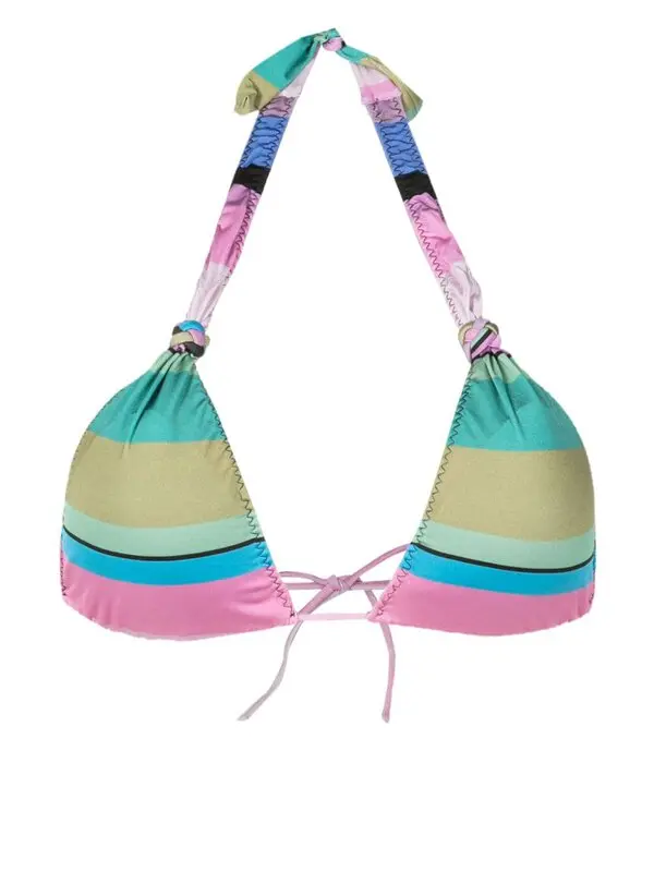 CLUBE BOSSA Rings Striped Bikini Top - Multicolour