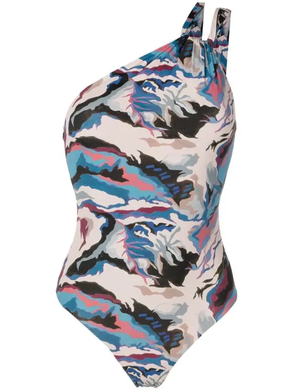 CLUBE BOSSA Draper One-shoulder Swimsuit - Multicolour