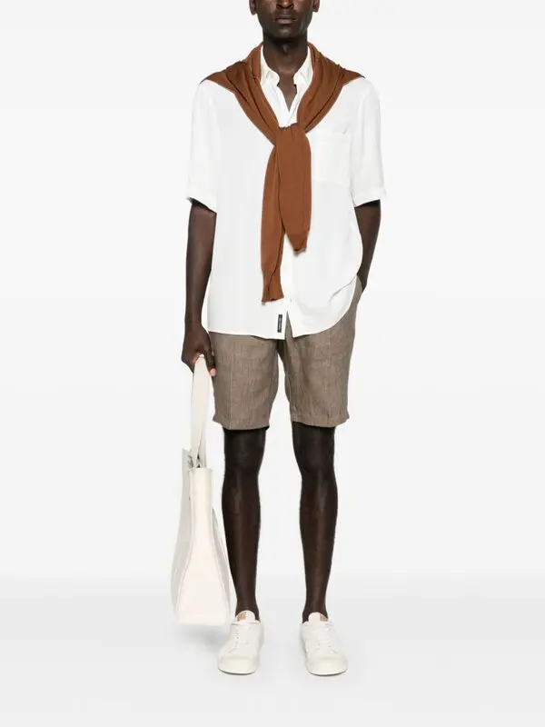 Patrizia Pepe Classic-collar Twill Shirt