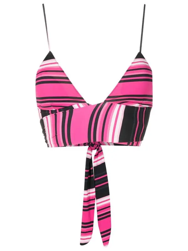 CLUBE BOSSA Havel Stripe-print Bikini Top - Multicolour