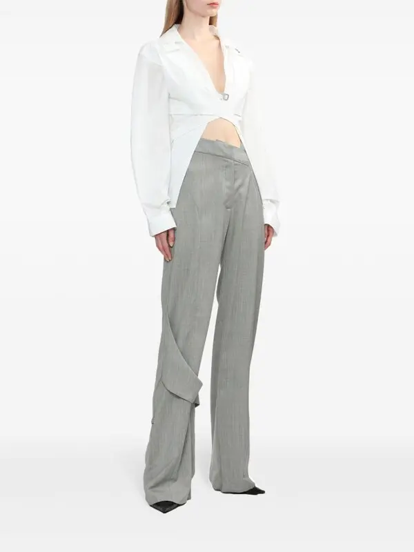 HELIOT EMIL Wool Asymmetric Trousers