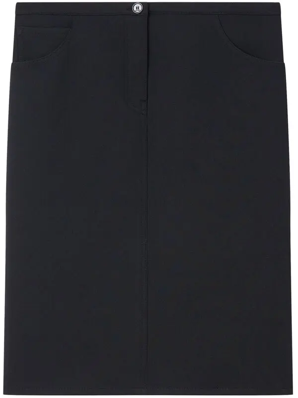 COURREGES Low-waist Midi Skirt - Black